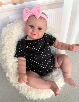 Reborn Baby Doll Maddie - Smiling Girl with Visible Veins, 19-Inch Lif ...
